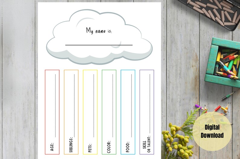 All About Me Rainbow Activity | Back to School Icebreaker Game ...