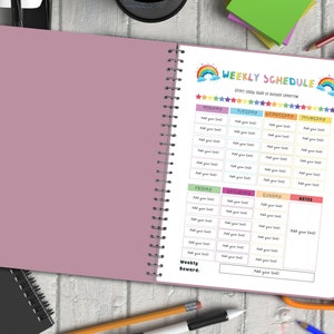 Editable Weekly Planner for Kids Daily Planner and Behavior - Etsy