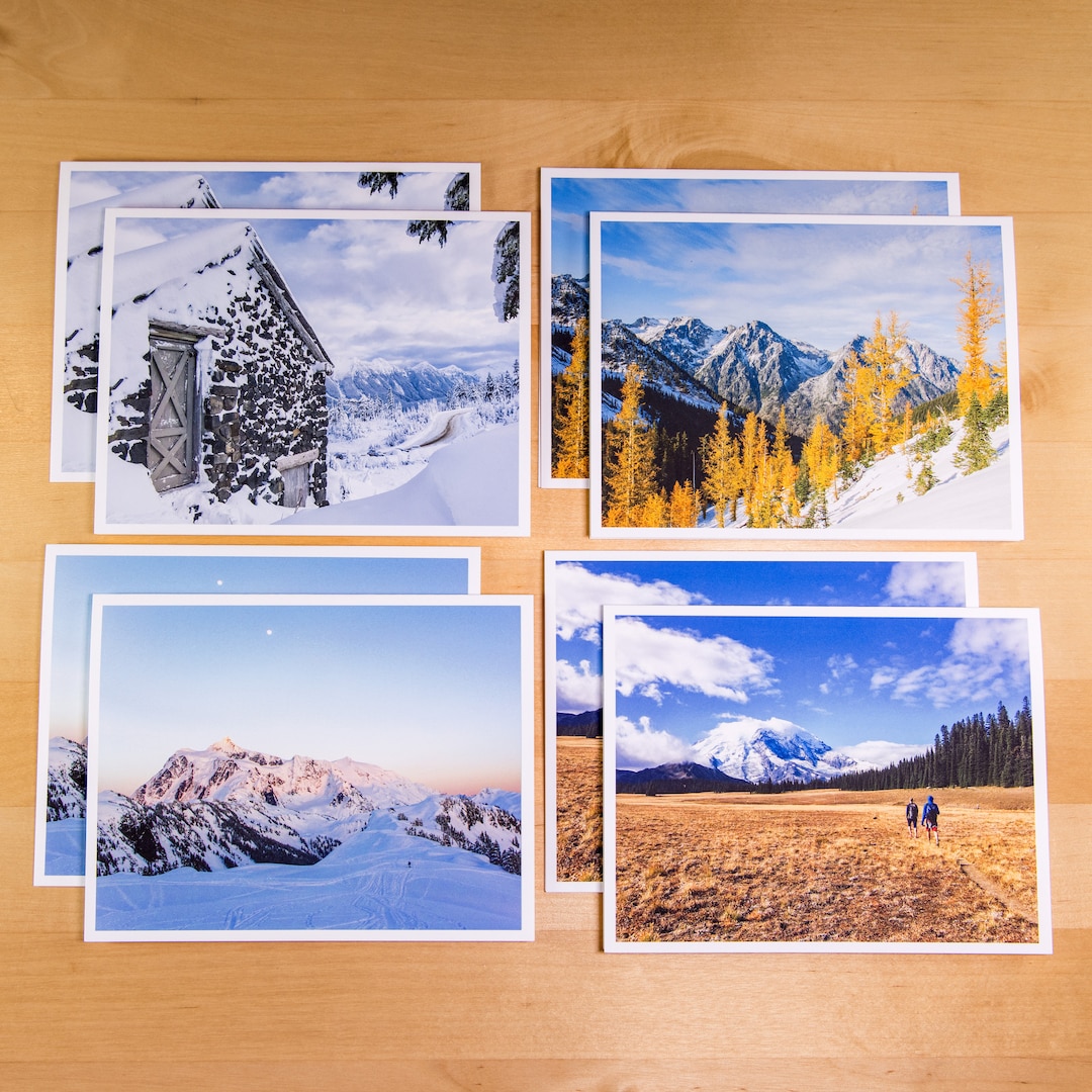 Washington Holiday Cards - 8 Card (A2) Set - Mountain Photos for ...