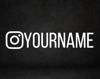 Custom Instagram Name Vinyl Decal Personalized IG Username Sticker ...