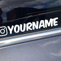 Custom Instagram Name Vinyl Decal - Personalized IG Username Sticker ...
