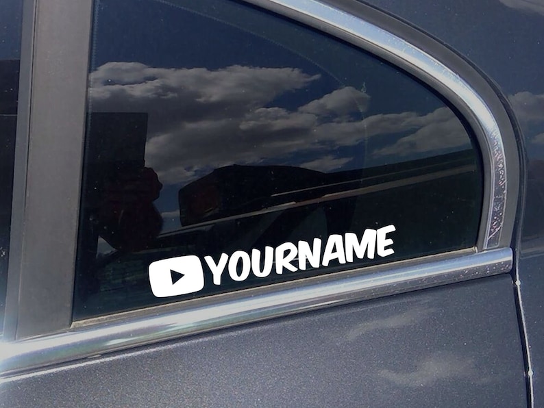 Custom Youtube Name Vinyl Decal Personalized IG Username Sticker Vinyl ...