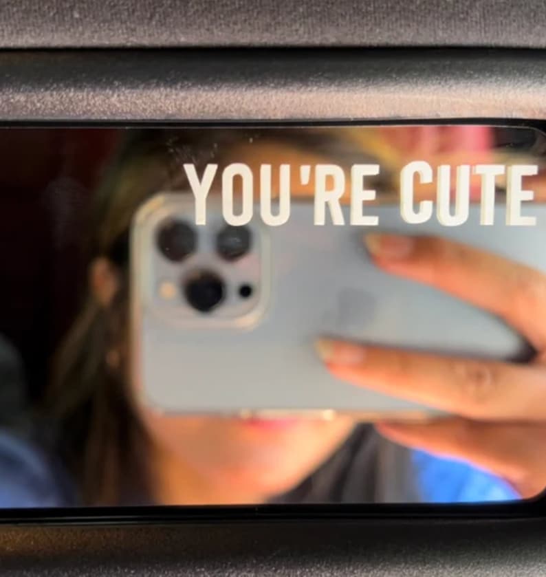 Car Mirror Decal You Look Good Car Mirror Sticker Rear View - Etsy