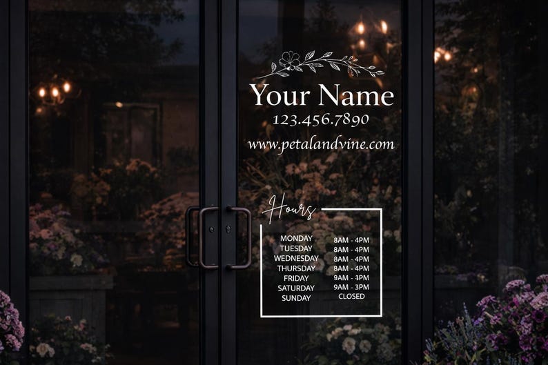 Create Your Own Door Sign - Customizable Business Decal - Logo, Custom ...