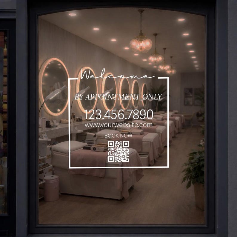 Storefront Window Vinyl Lettering | Custom Business Door Decal With ...
