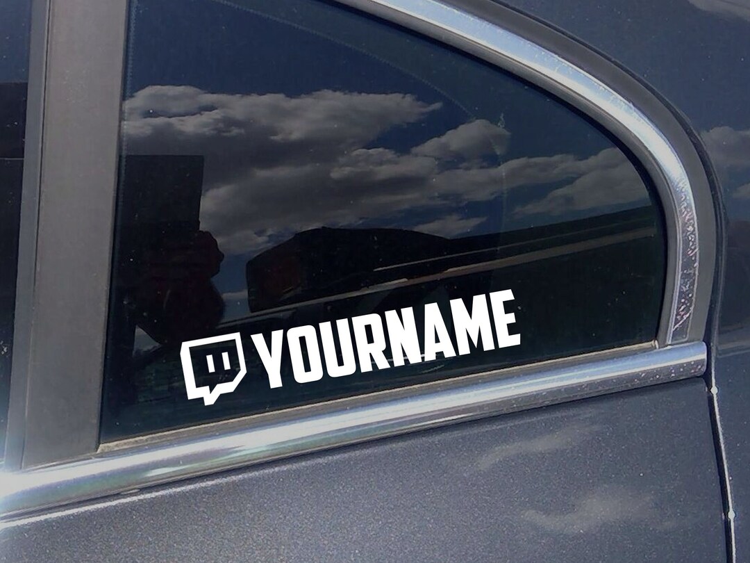 Custom Twitch Name Vinyl Decal - Personalized Twitch Username Sticker ...
