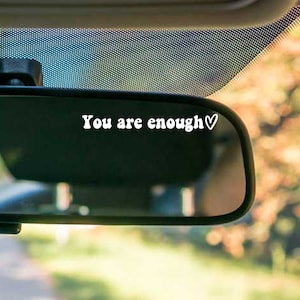 Car Mirror Decal, You Look Good Car Mirror Sticker, Rear View Mirror ...