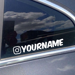 Custom Instagram Name Vinyl Decal - Personalized IG Username Sticker ...