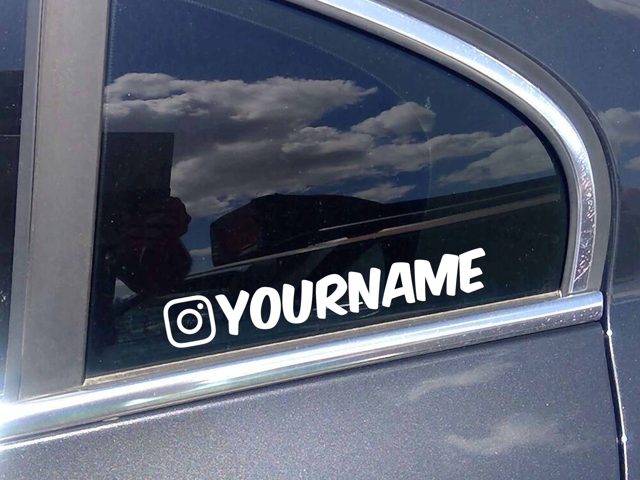 Custom Instagram Name Vinyl Decal - Personalized IG Username Sticker ...