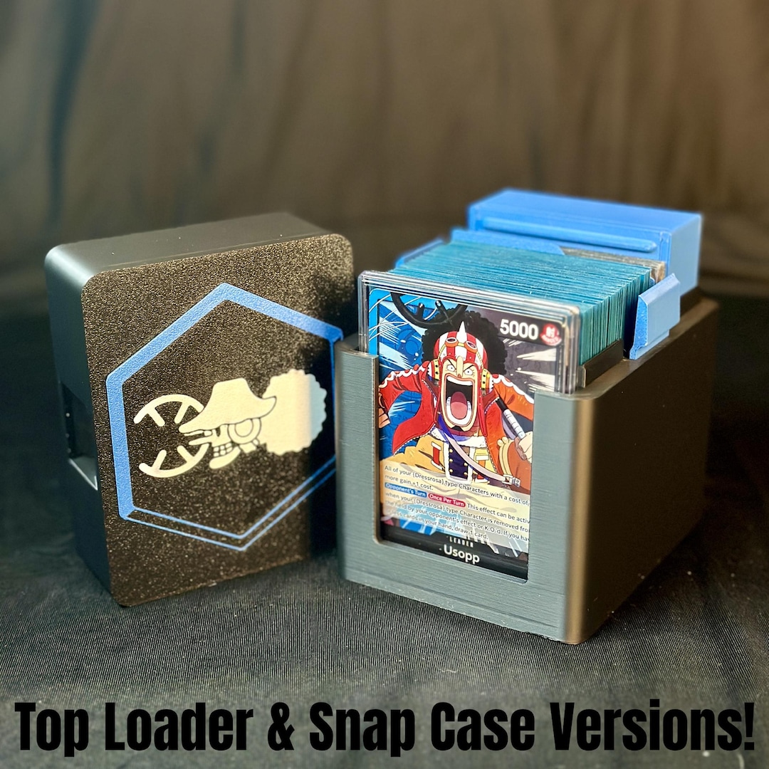 Deck Box - OPTCG - Usopp (blue/black) - Snap Case/top Loader - Etsy