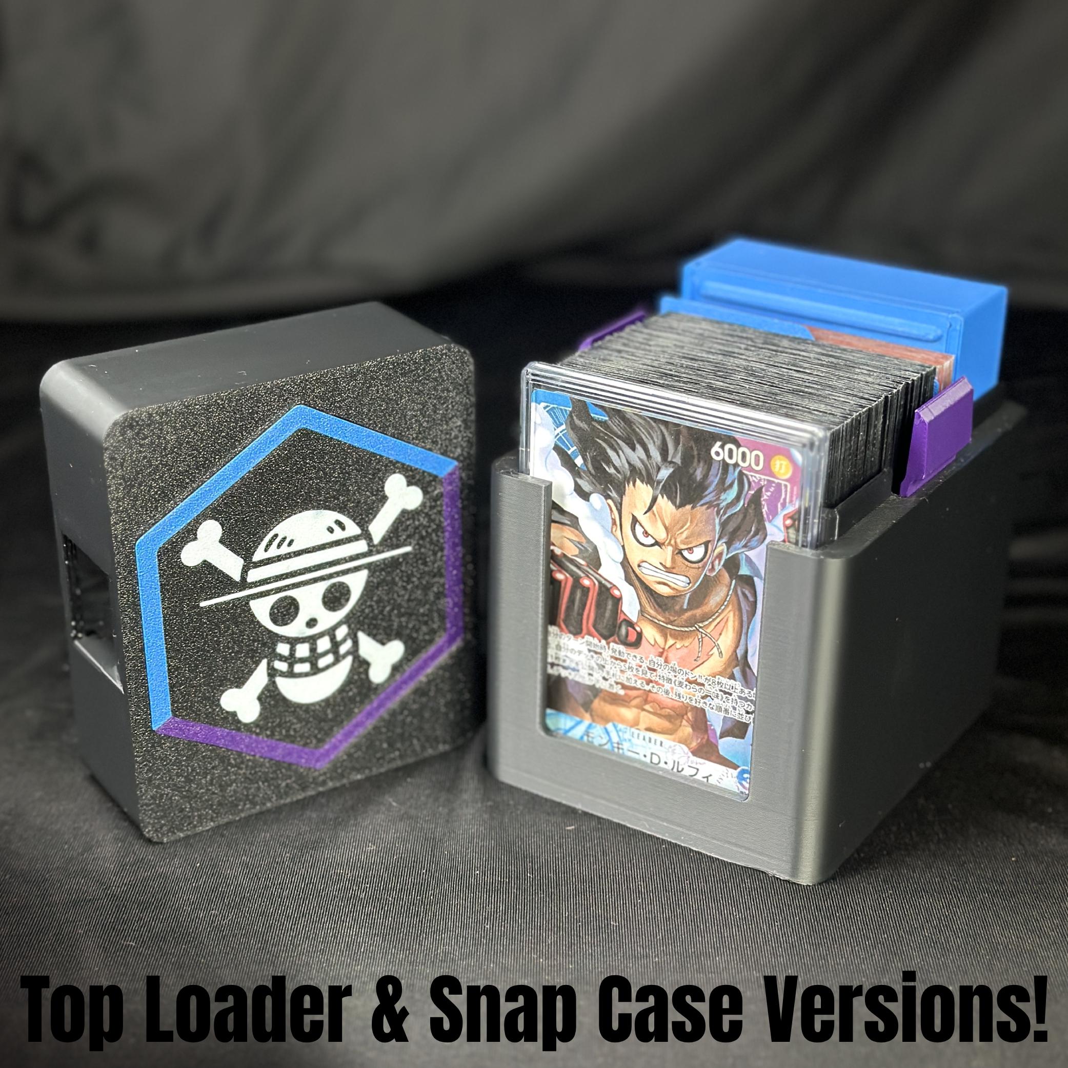Deck Box - OPTCG - Luffy (blue/purple) - Snap Case/top Loader - Etsy