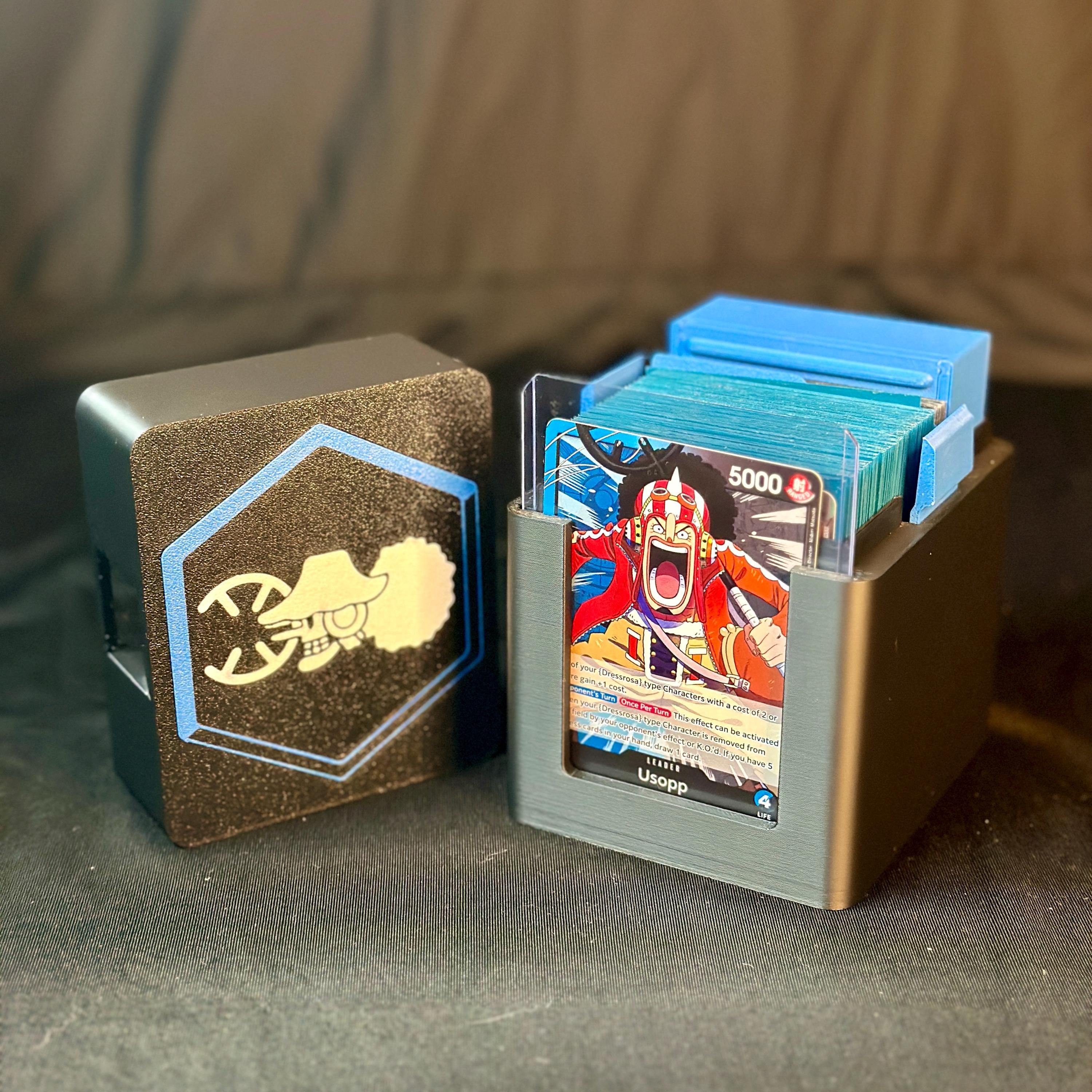Deck Box - OPTCG - Usopp (blue/black) - Snap Case/top Loader - Etsy