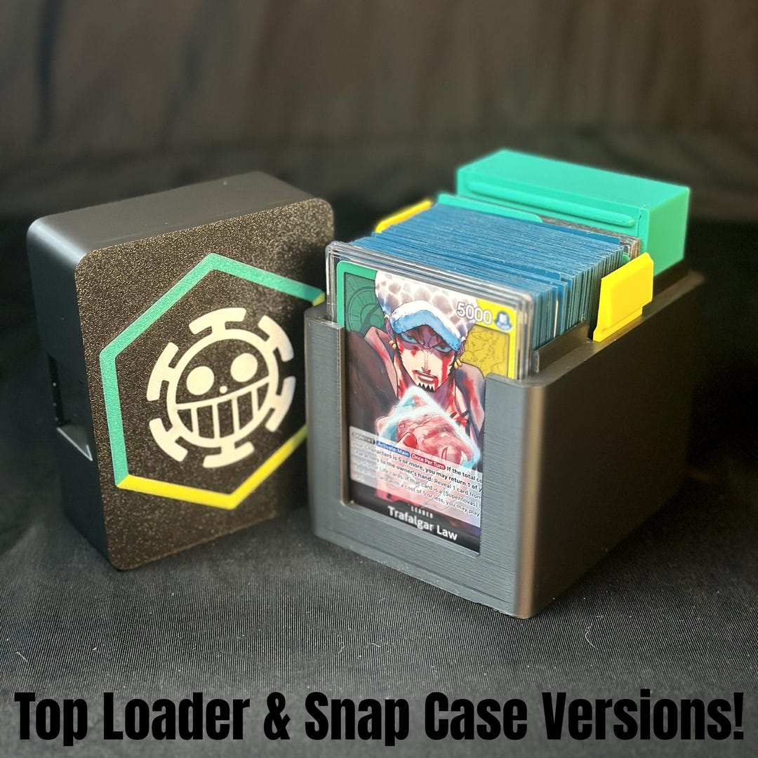 Deck Box - OPTCG - Trafalgar Law (green/yellow) - Snap Case/top Loader ...