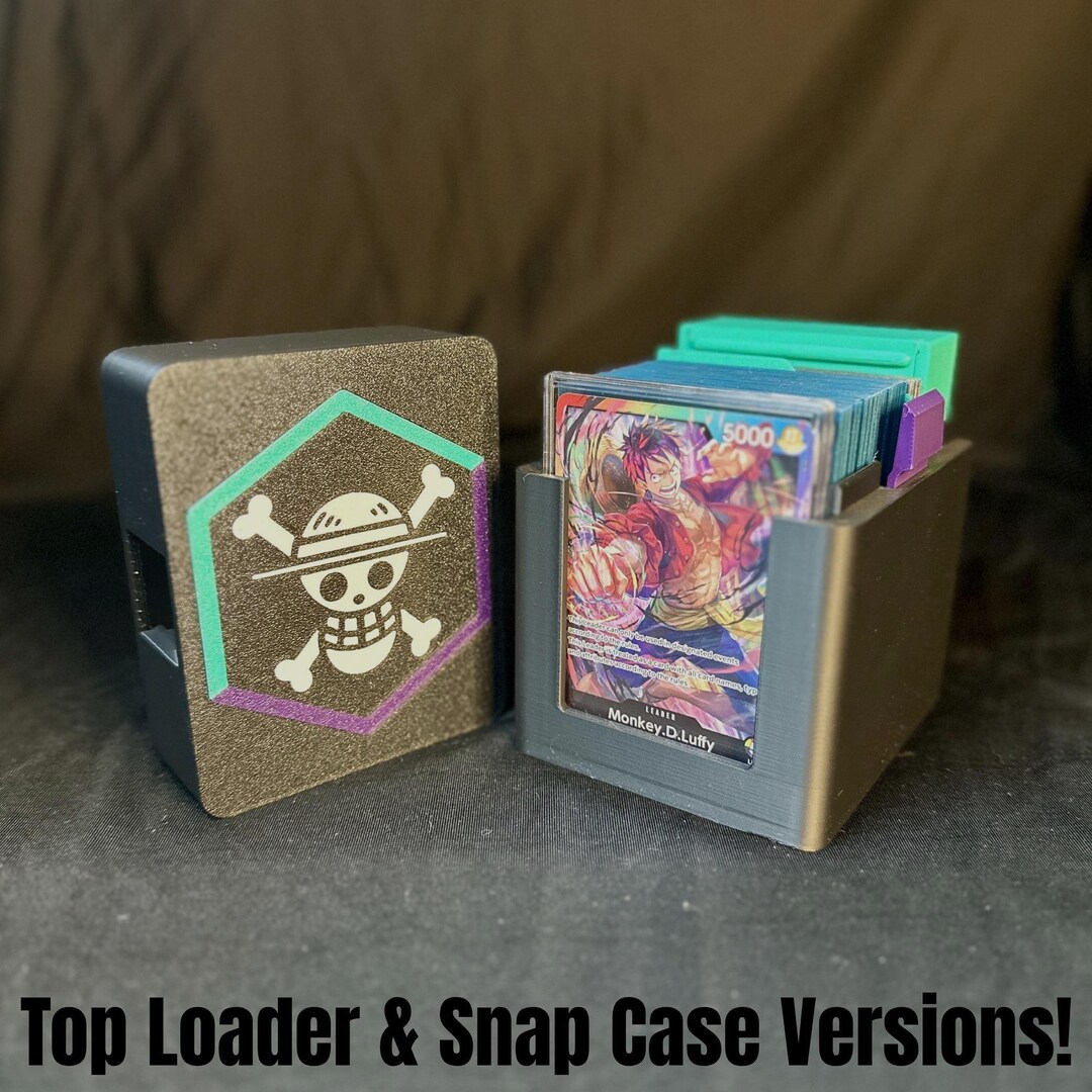 Deck Box - OPTCG - Luffy (green/purple) - Snap Case/top Loader - Etsy