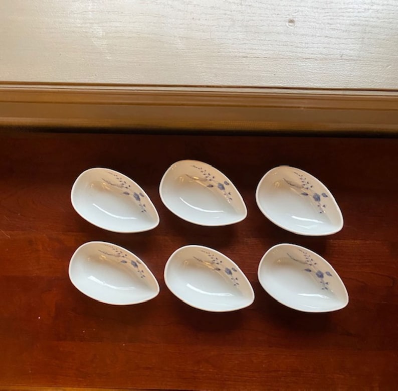 Set of 6 Rare French Royal Limoges Avocado Dishes – Vintage Porcelain ...