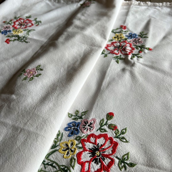 Embroidered Tablecloth - Etsy