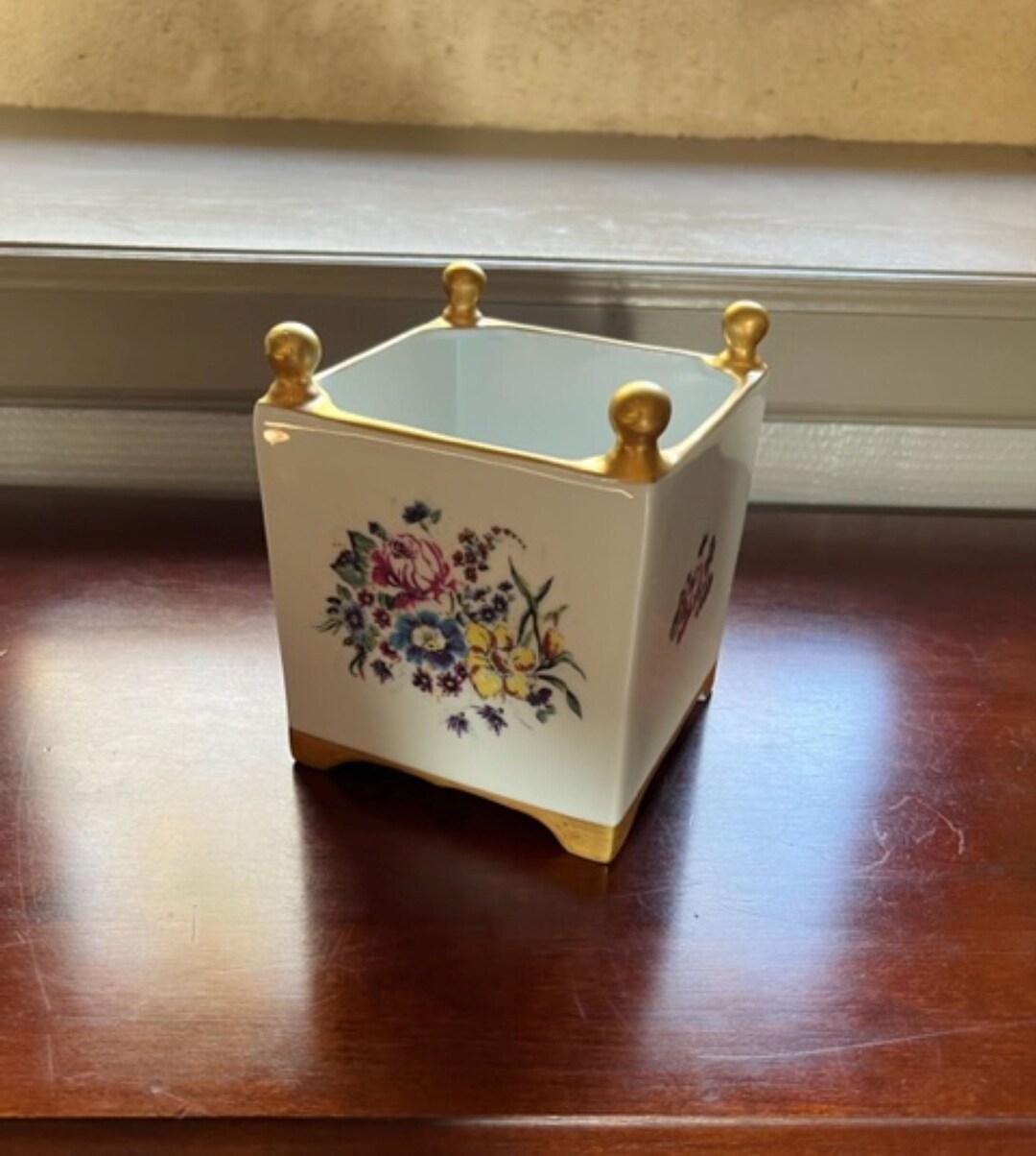 Vintage French Limoges Porcelain Planter - Etsy