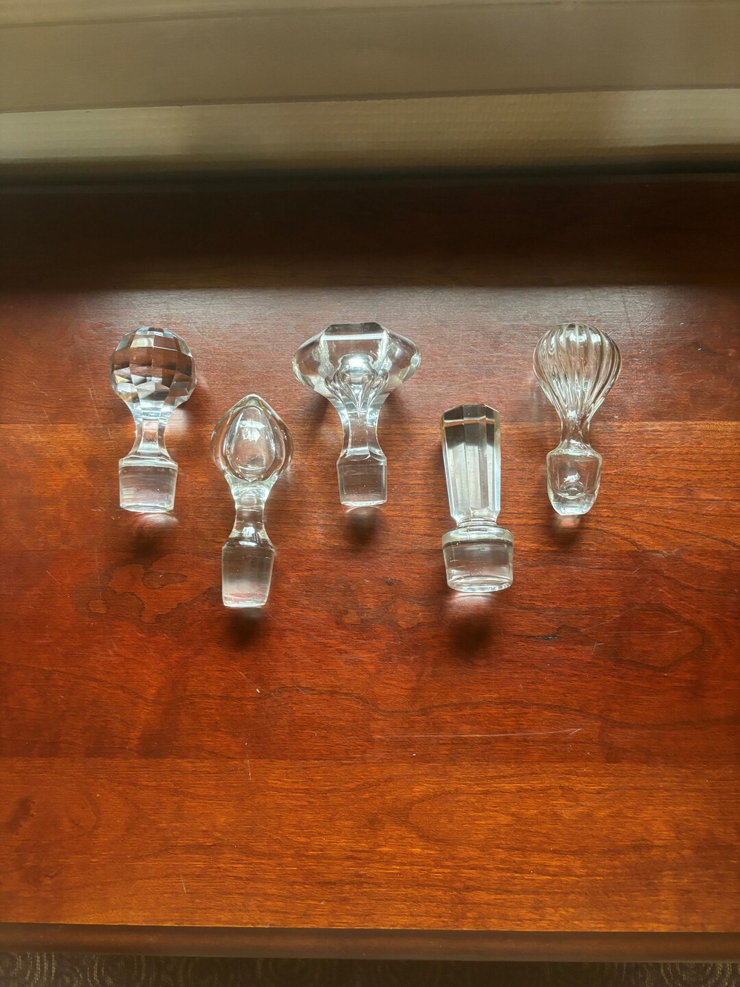 Set of 5 French Vintage Crystal Decanter Stoppers – Rare & Exquisite - Etsy