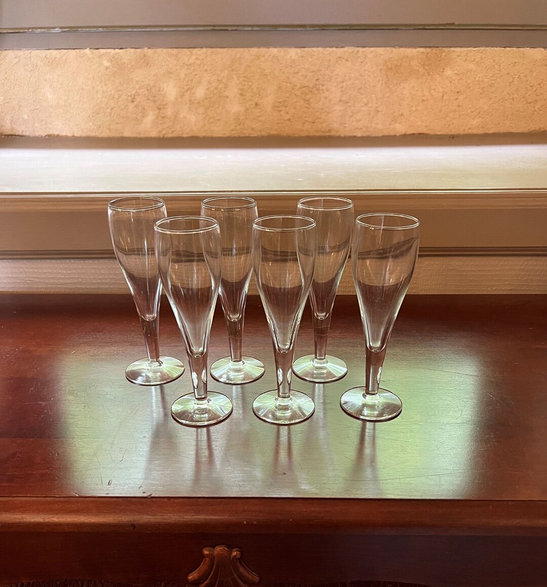 Set of 6 French Crystal Port/apero/dessert Glasses - Etsy