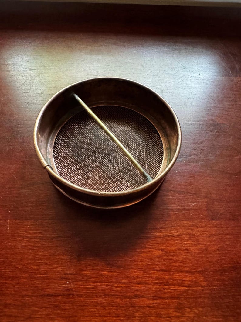 Rare French Vintage Copper Flour Sifter – Rustic Kitchen Tool With Wire ...