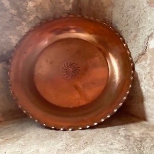 French Vintage Copper Collector Plate - Etsy