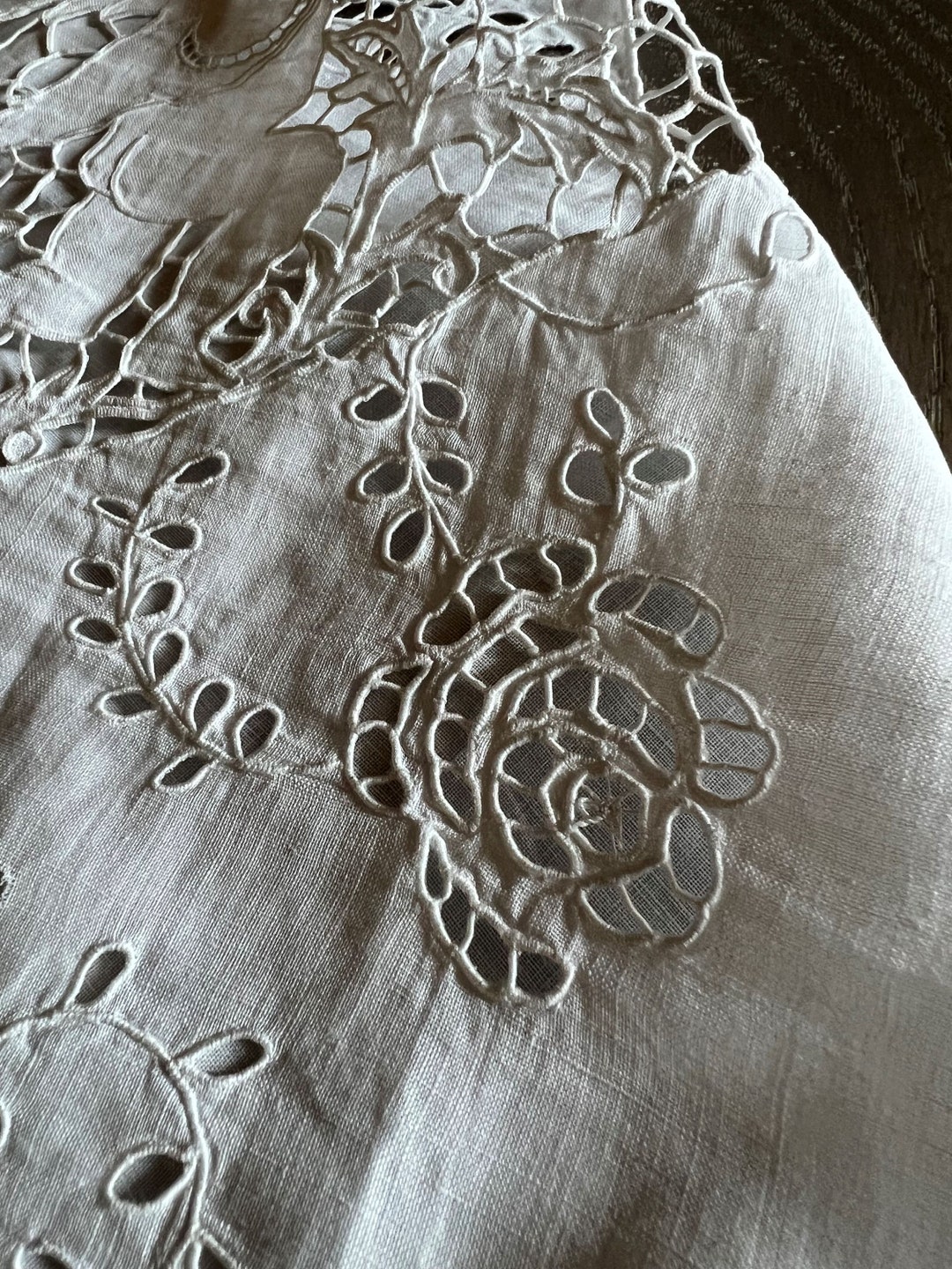 French Vintage Linen Table Runner - Etsy