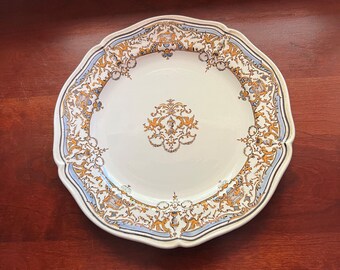 French Vintage Gien Majolica Leaf Design Serving Platter, Hors Doeuvres ...