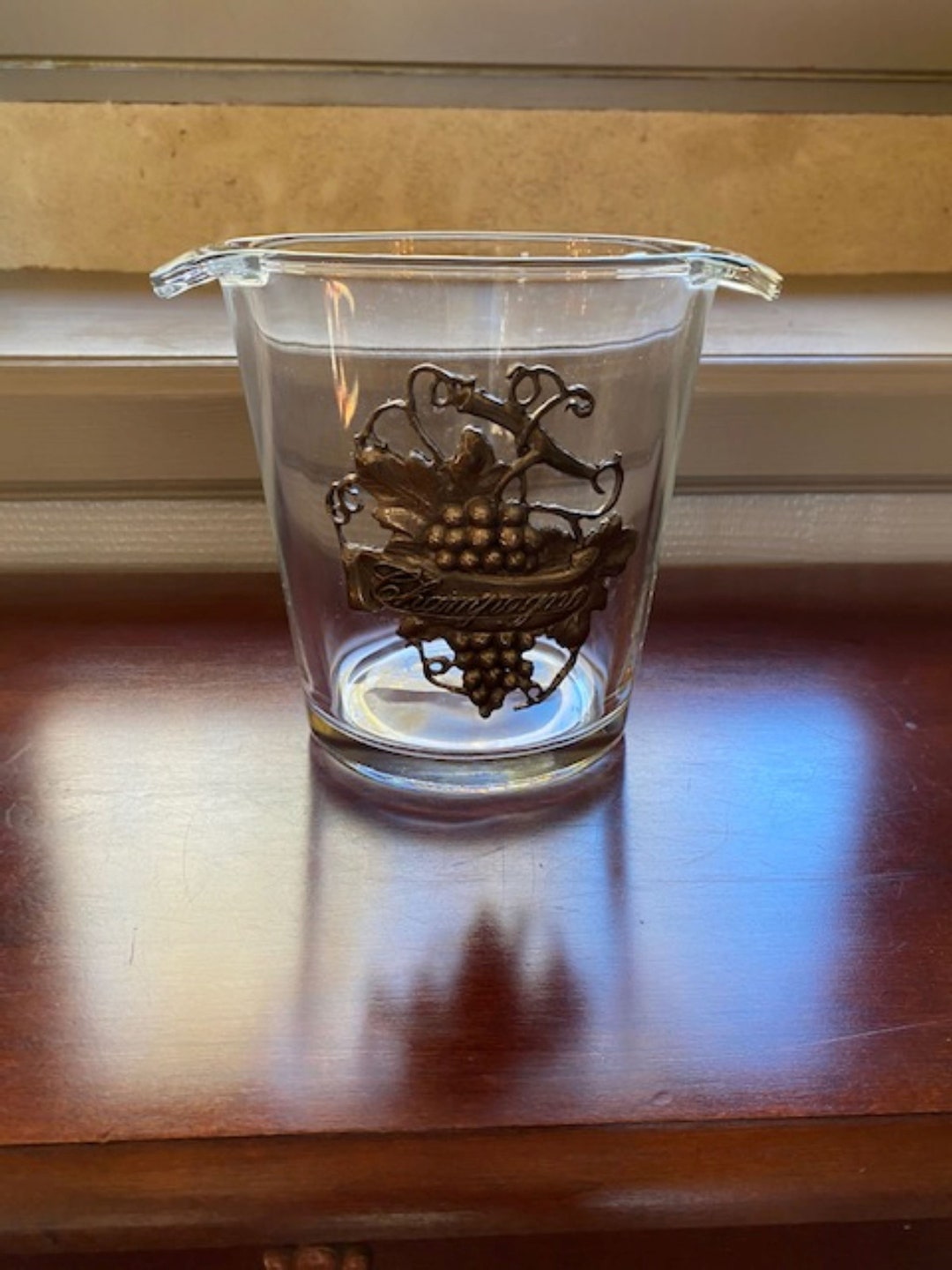 French Vintage Glass Champagne Bucket – Elegant & Versatile With Metal ...