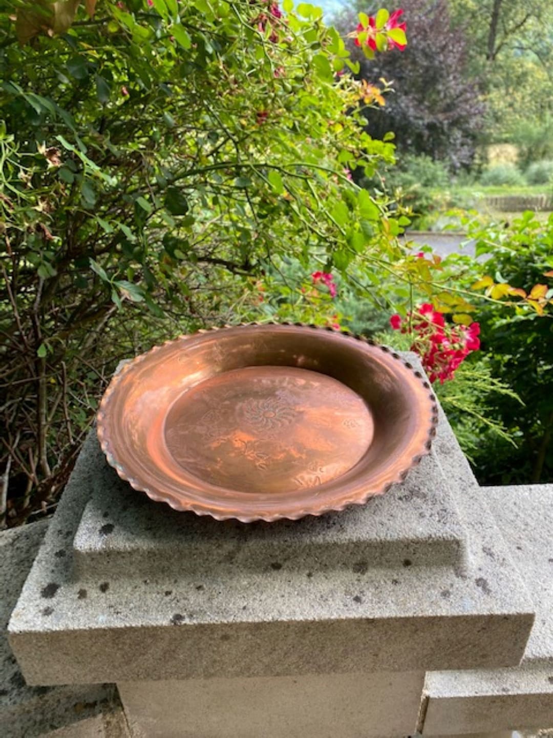 French Vintage Copper Collector Plate - Etsy