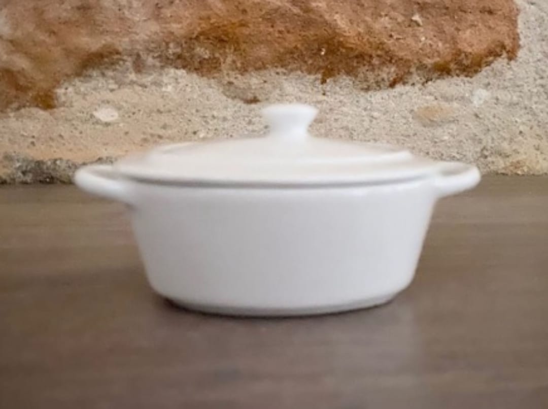 Set of 4 Small Porcelain Appetizer, Butter, Salt or Herb Containers - Etsy