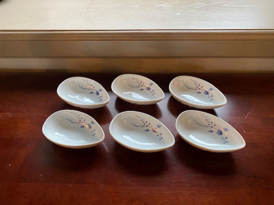 Set of 6 Rare French Royal Limoges Avocado Dishes – Vintage Porcelain ...