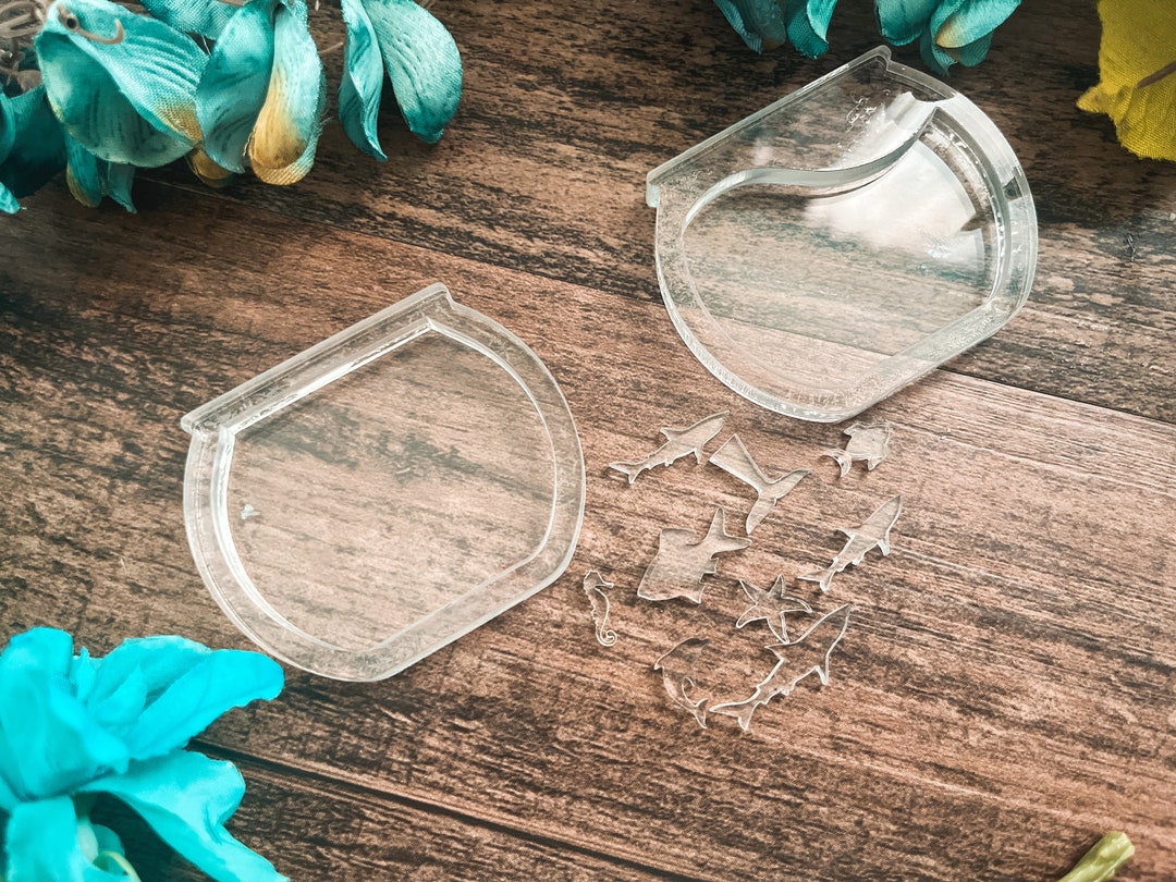 Fish Bowl Shaker Mold, Fish Shaker, Keychain Shaker, Ocean Shaker ...
