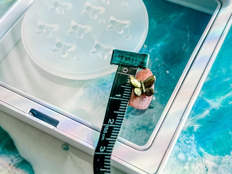 Clear Faceted Butterfly Nail Charm Mold Tiny Insect Silicone Mold for ...