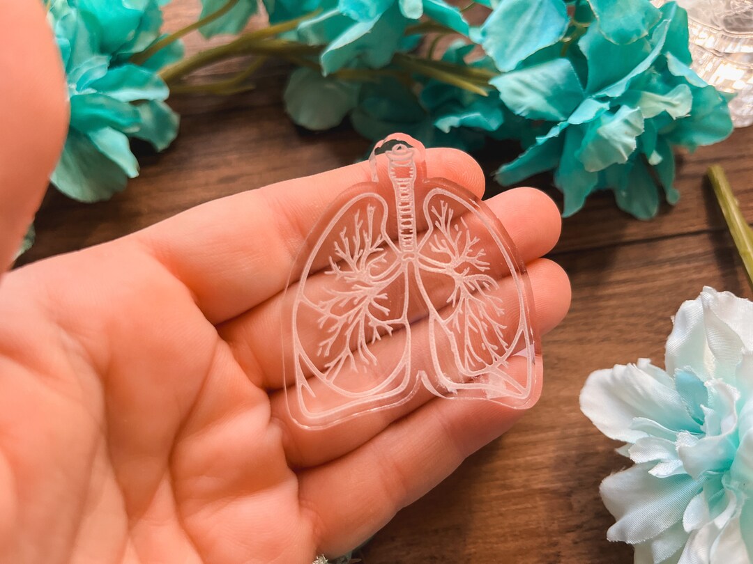 Anatomical Lungs Resin Mold • Medical Badge Reel Silicone Mold for UV ...