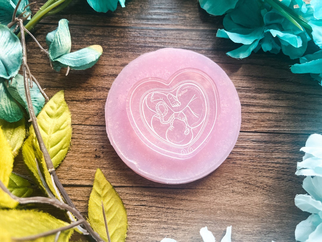 Clear Fetus in Womb Badge Reel Mold – Medical Clear Silicone Mold UV ...