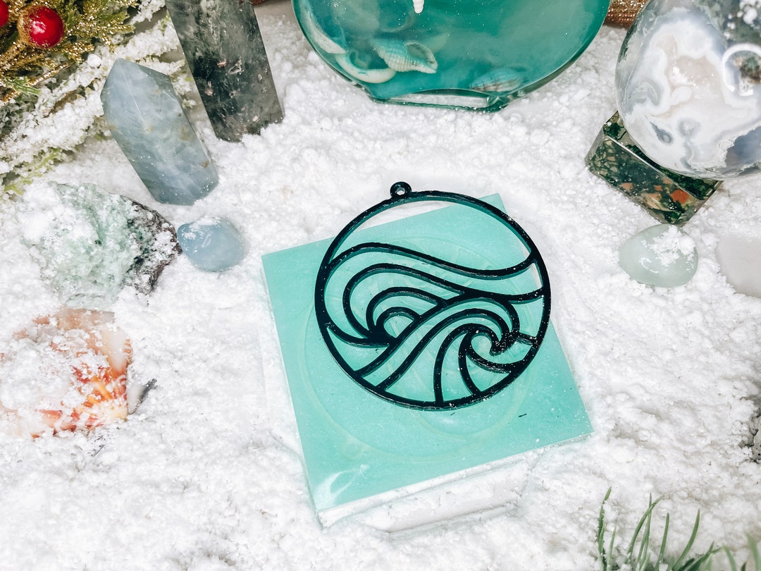 Ocean Wave Ornament Resin Mold • Silicone Mold for Epoxy and UV Resin ...