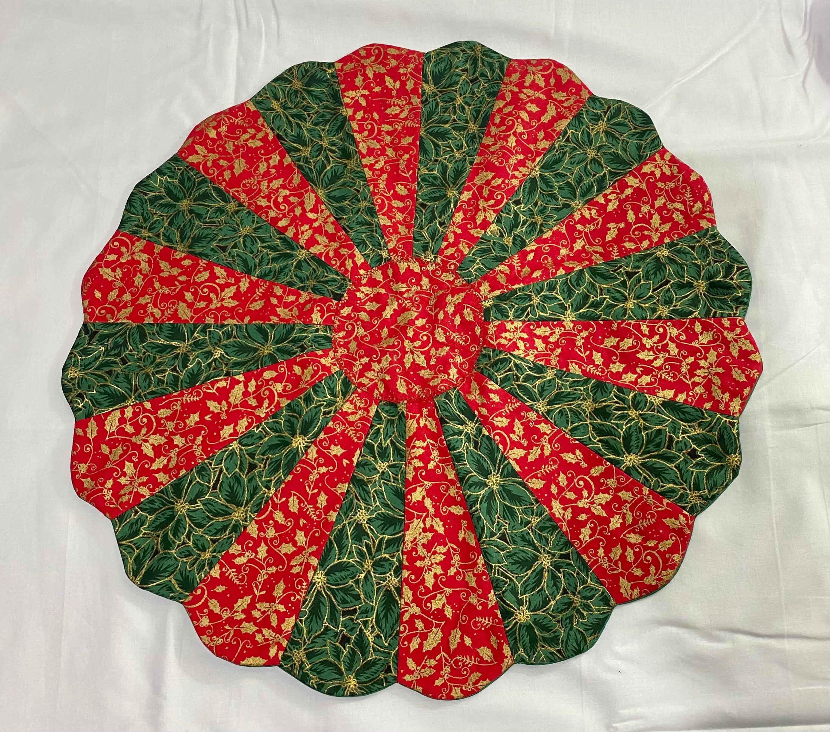 Christmas Table Centrepiece Candle Mat Table Topper Handmade - Etsy