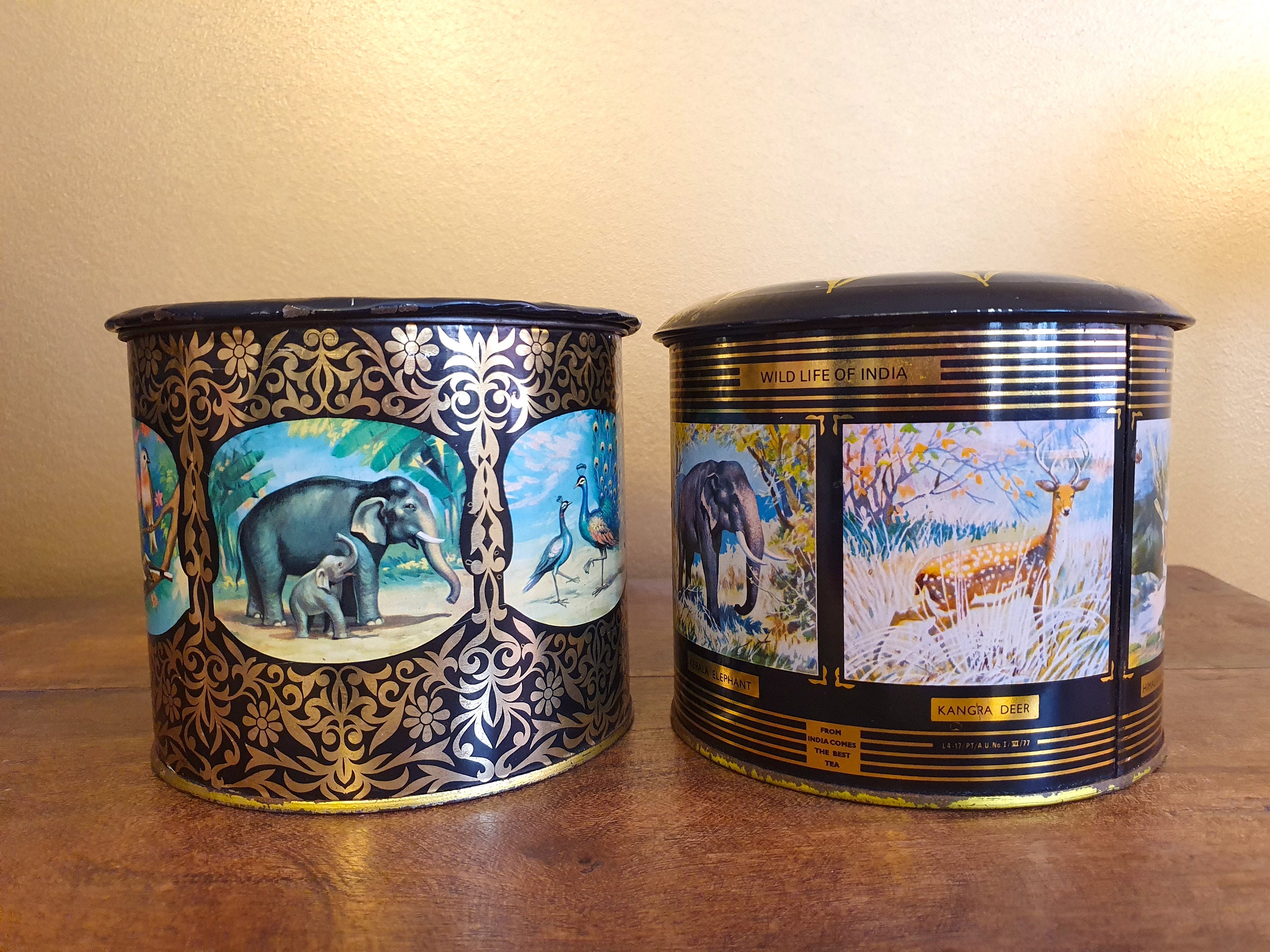 Set Of Indian Tea Boxes Indian Tea Box Vintage Tin Box | Etsy