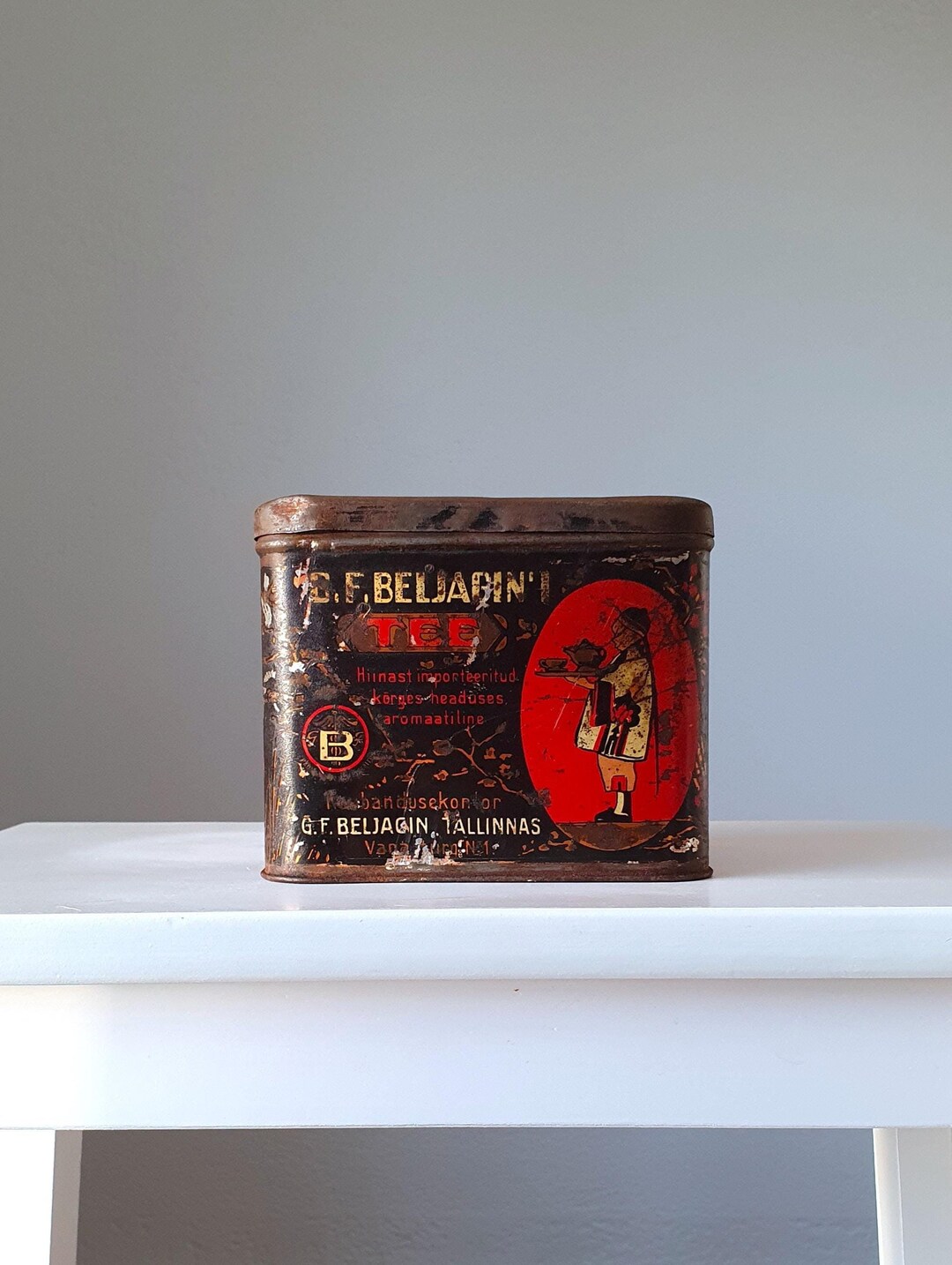 Imperial Russian Tea Tin 1910s, Art Nouveau Tea Tin, Imperial Russian ...