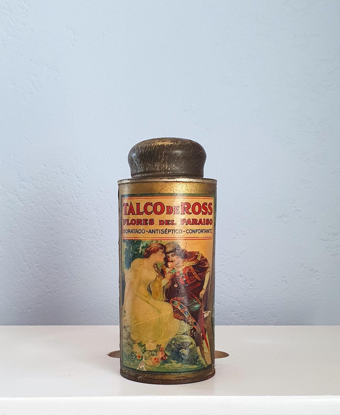 Rare Antique Talcum Powder Tin Canister, Talco De Ross Talcum Powder ...