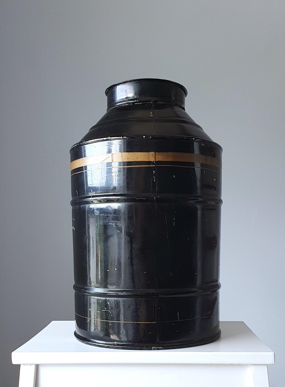 Antique Toleware Tea Canister, Extra Large Victorian Tea Bin, Shop ...