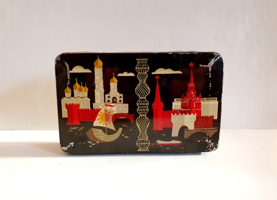 Rare Soviet Tin Halva Box Soviet Tin Box Moscow Halva | Etsy
