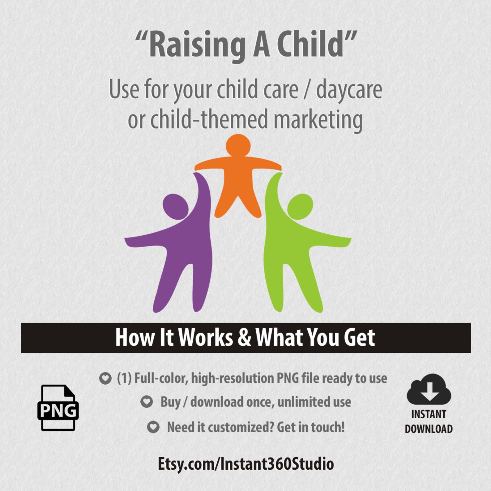 Raising A Child / Child Care / Daycare Clip Art / Preschool Logo / Logo ...