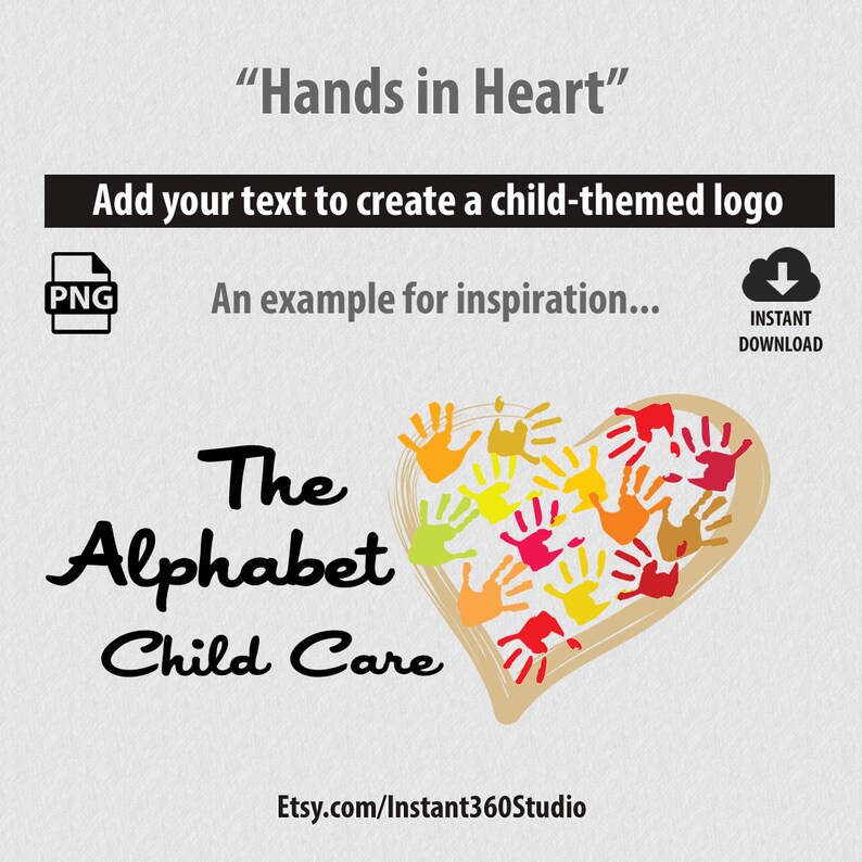 Hands in Heart / Child Care / Daycare Clip Art / Preschool Logo / Logo ...