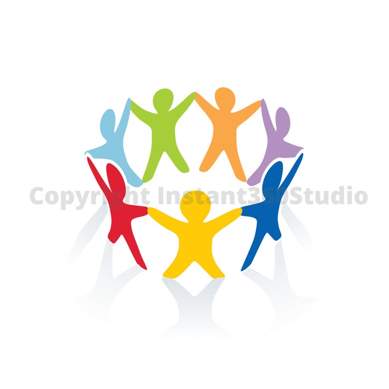 Circle of Children / Child Care / Daycare Clip Art / Preschool Logo ...