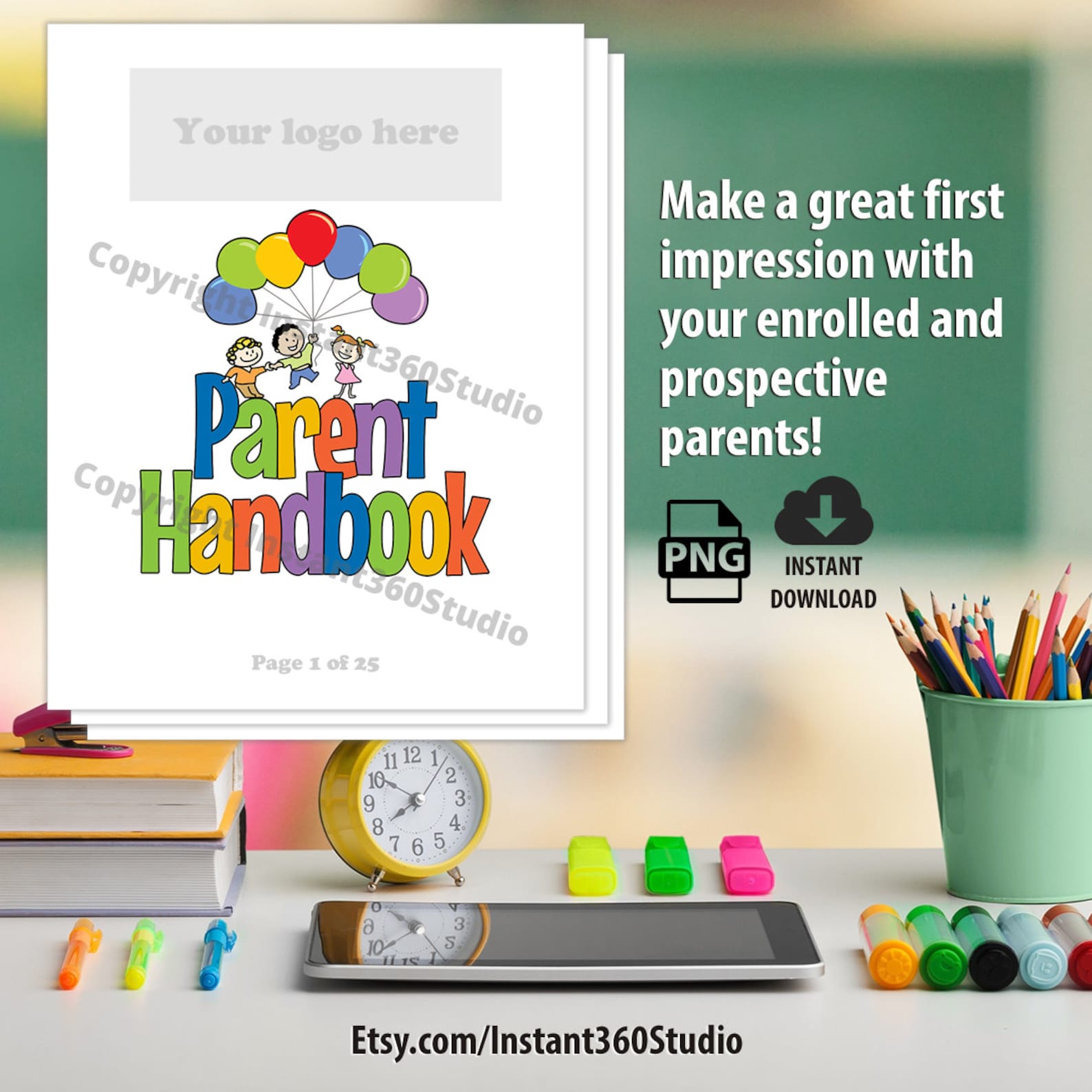 Parent Handbook Graphic | Fun & Colorful Custom Design for Your Child ...