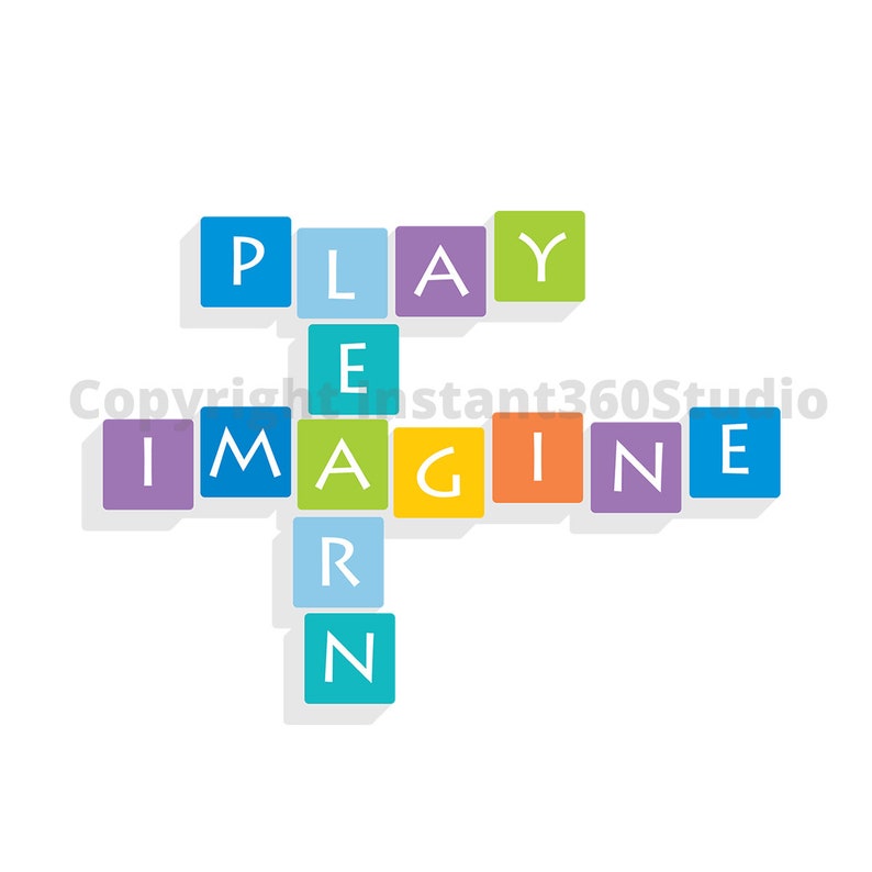 Play Learn Imagine / Child Care / Daycare Clip Art / Preschool Logo ...