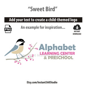Sweet Bird / Child Care / Daycare Clip Art / Preschool Logo / Logo ...