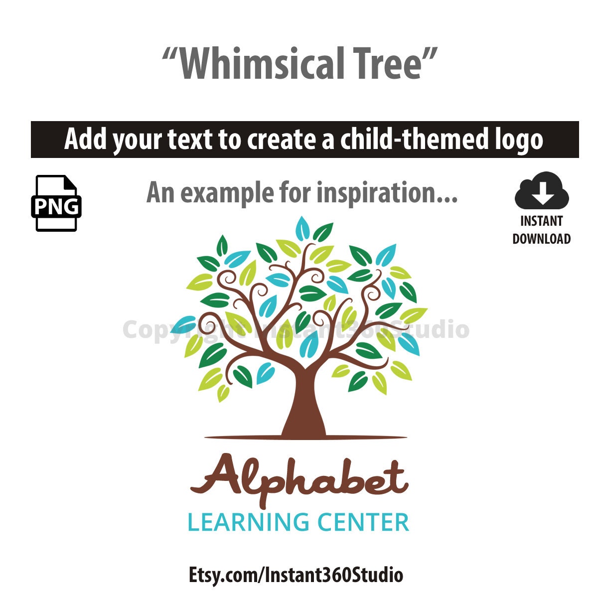 Whimsical Tree / Child Care / Daycare Clip Art / Preschool Logo / Logo ...