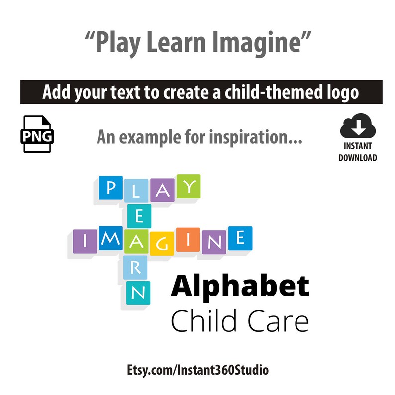 Play Learn Imagine / Child Care / Daycare Clip Art / Preschool Logo ...